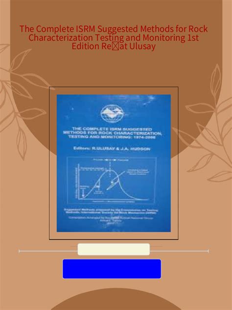 Instant Download The Complete Isrm Suggested Methods For Rock