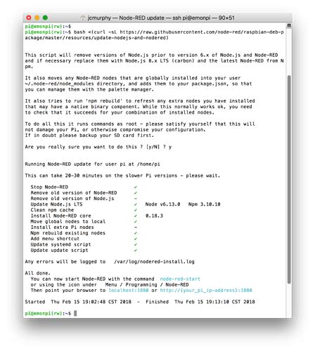 Updating Node Red In Emonpi Nodered Openenergymonitor Community