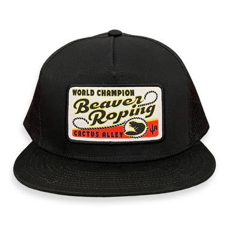 Beaver Roping 6006 Black Black Mesh Snapback Cap Wesa Jan 2024