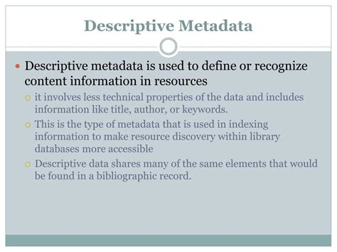 Ppt Metadata In Digital Libraries Powerpoint Presentation Free