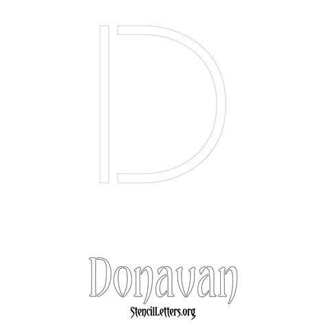 Donavan Free Printable Name Stencils With 6 Unique Typography Styles And Lettering Bridges