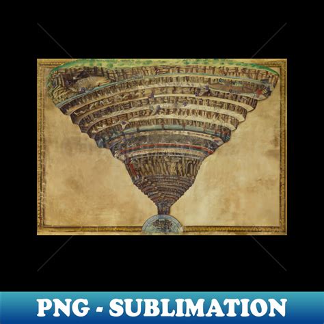 Botticelli La Carte De LEnfer Dantes Map Of Hell PNG Tra Inspire