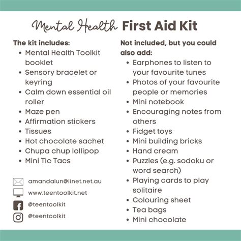 Mental Health First Aid Kit Teen Toolkit