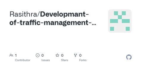 Github Rasithra Developmant Of Traffic Management System