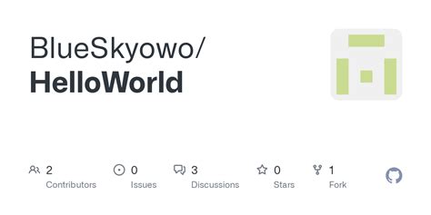 GitHub BlueSkyowo HelloWorld