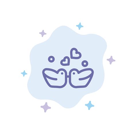 Birds Lovebirds Couple Ducks Blue Icon On Abstract Cloud Background 13141925 Vector Art At Vecteezy