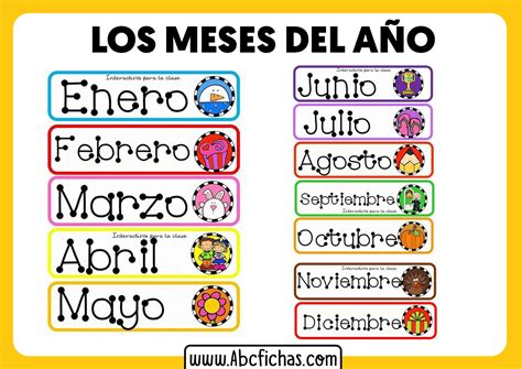 Los Meses Del Año Abc Fichas