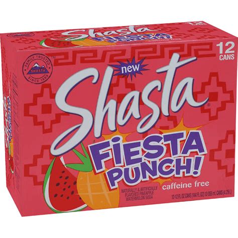 Shasta Fiesta Punch Can No Tray Fruit Flavors Cost U Less