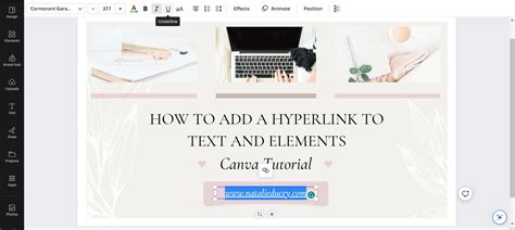 How To Add A Hyperlink To Text And Elements In Canva Natalie Ducey