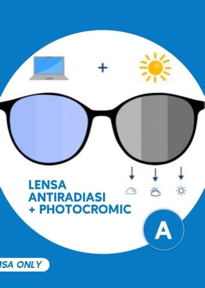 Lensa Photogrey Blue Ray Bluecromic Standart Optik Murah Surabaya