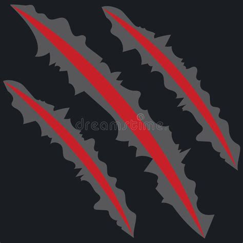 Claw Mark Vector Elemenr Concept Design Template Stock Vector Illustration Of Danger Blood