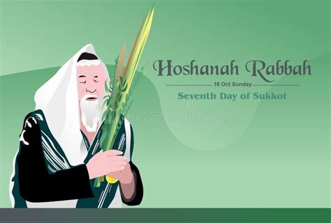 Vector Of Praying While Holding On To A Willow Aravot On The Seventh