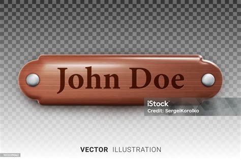 현실적인 나무 명판 복고풍 스타일 나무 질감 투명 격자에 격리된 3d 벡터 일러스트 레이 션 0명에 대한 스톡 벡터 아트 및