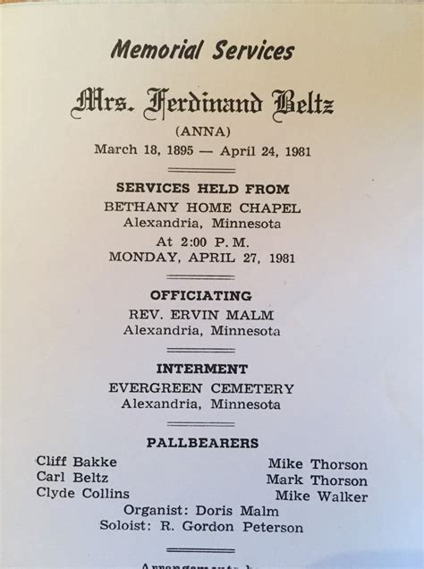 Anna Albertina Erickson Beltz 1895 1981 Mémorial Find A Grave