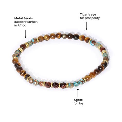 Prosperity Tigers Eye And Agate Delicate Bracelet Lovepray Jewelry