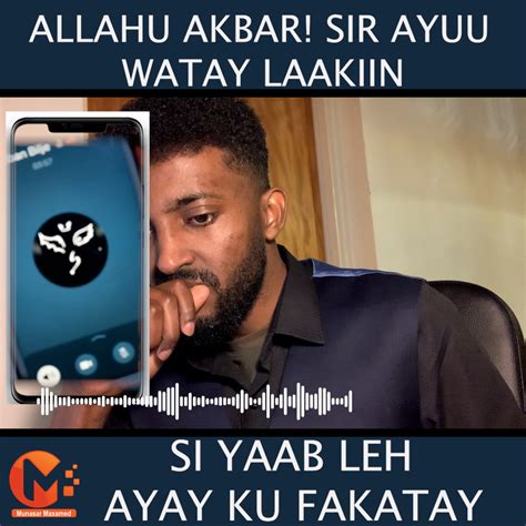 Weligay Kuma Fikirin Qof Soomaali Ah Ayaa Sidan Samaynaya Laakiin Marka