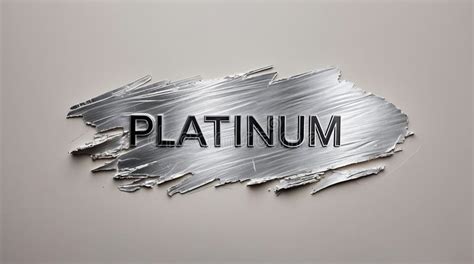 Scratched Platinum Surface With Clear Typography Showcasing The Word Platinum Stock Image
