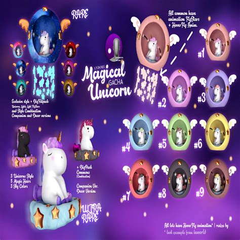 Second Life Marketplace Andore Gacha Magical Unicorn Rare