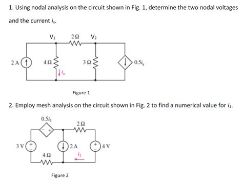 Solved Using Nodal Analysis On The Circuit Shown In Fig Chegg