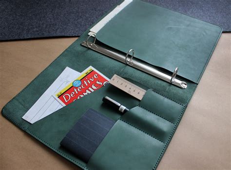 Leather Binder Portfolio Leather Document Case Leather Binder 6 4 3 2