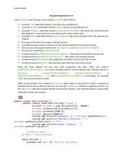 Programming Exercise Docx Juan Penuela Programming Exercise The Account Class Design A