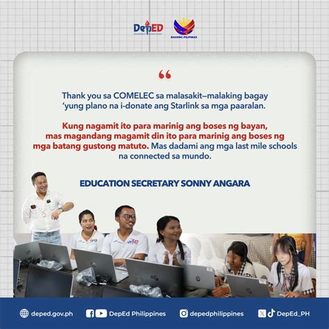 DepEd - Malaking tulong para sa ating mga paaralan! Nagpaabot ng ...