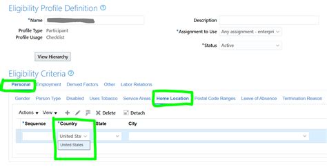 Eligibility Criteria Personal Home Location — Cloud Customer Connect