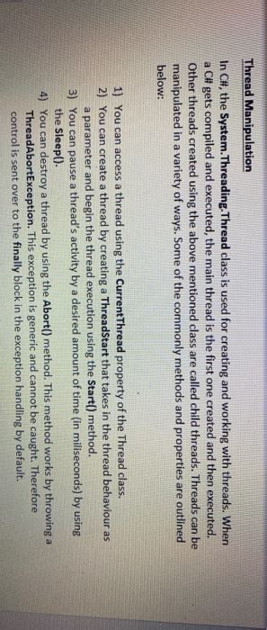 Solved Lab 13 Concept Summary 1 Multi Threading Objective