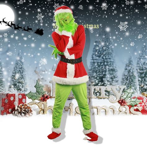 Christmas Grinch Cosplay Santa Suit Christmas Ts Christmas