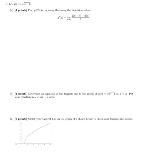 solved 1 let g x x−1 a [4 points] find g′ 2 for by