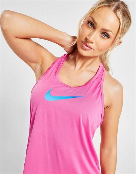 Nike W Nk One Df Swsh Hbr Tank Active Fuchsia Dx