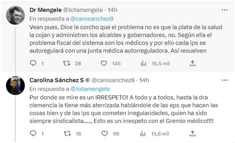 Carolina Corcho Se Fue Contra Los Médicos De Colombia Infobae