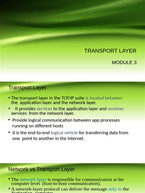 Transport Layer Pdf Transmission Control Protocol Port Computer
