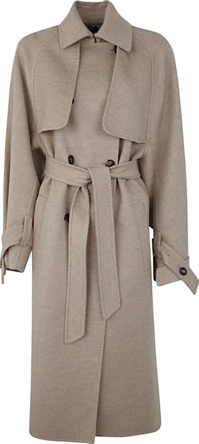 Max Mara Falcon Double Breasted Trench Coat Shopstyle