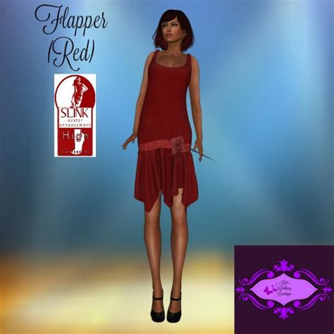 Second Life Marketplace Flapper Dress Red