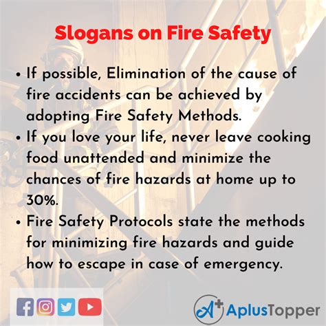 Fire Safety Slogans Unique And Catchy Fire Safety Slogans In English