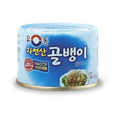 인팍쇼핑 유동 자연산 골뱅이 140g X10캔 번데기 안주 비빔면 가공식품즉석간식