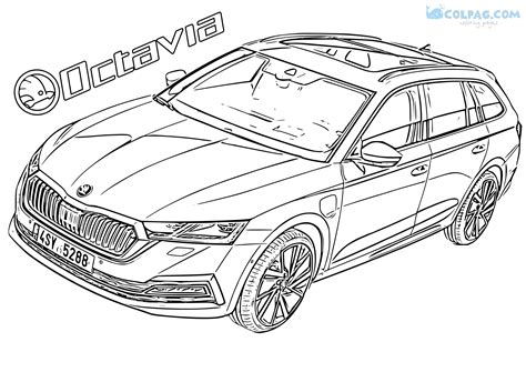 Skoda Octavia Printable Coloring Pages