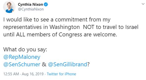 Sex And The City Actress Cynthia Nixon Trying To Screw Israel Radical