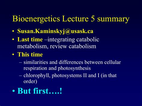 Bioenergetics