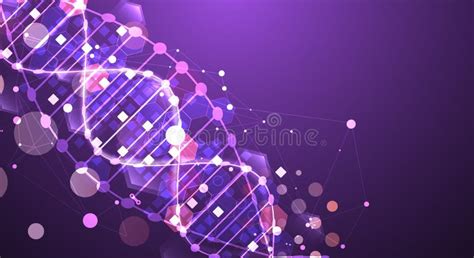 Scientific And Technological Background Abstract Image Of Dna Molecule Vector Illustration