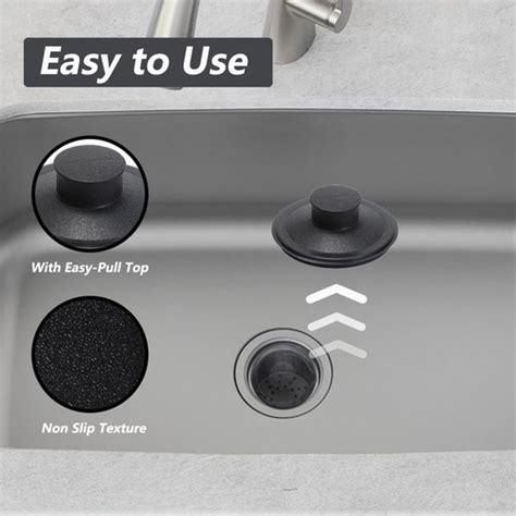 Sink Stopper Exact Replacement For Insinkerator Stp Plstppl Black Ebay
