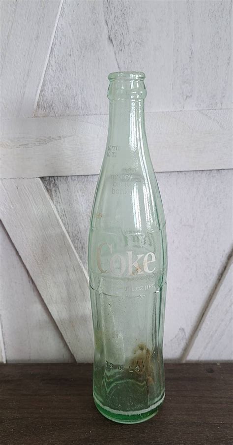 Vintage Green Glass Coca Cola Bottle Etsy