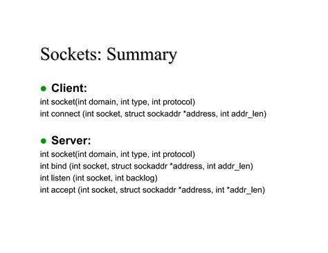 Socket Programming Ppt