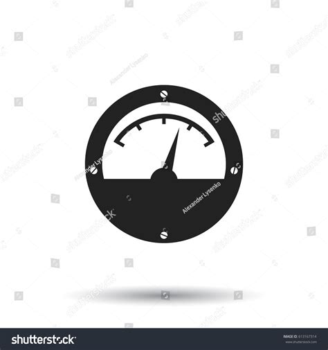 Electric Meter Icon Power Meter Flat Stock Vector Royalty Free Shutterstock
