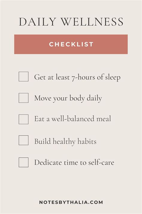 Daily Wellness Checklist For A Better Self This 2023 Infographic