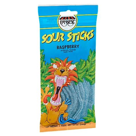 Paskesz Raspberry Sour Candy Sticks 3 5 Oz