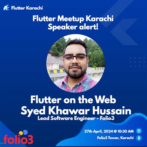 flutter karachi speaker alert presenting our next