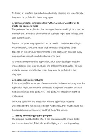 What Does A Full Stack Developer Do A Guide To Roles And
