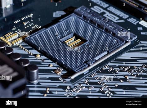 A Close Up View Of An Am4 Cpu Socket On A Motherboard This Detailed Image Shows The Precision